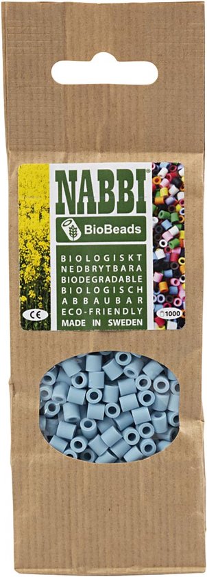 BioBeads van NABBI, afm 5x5 mm, gatgrootte 2,5 mm, medium, pastel groen ...
