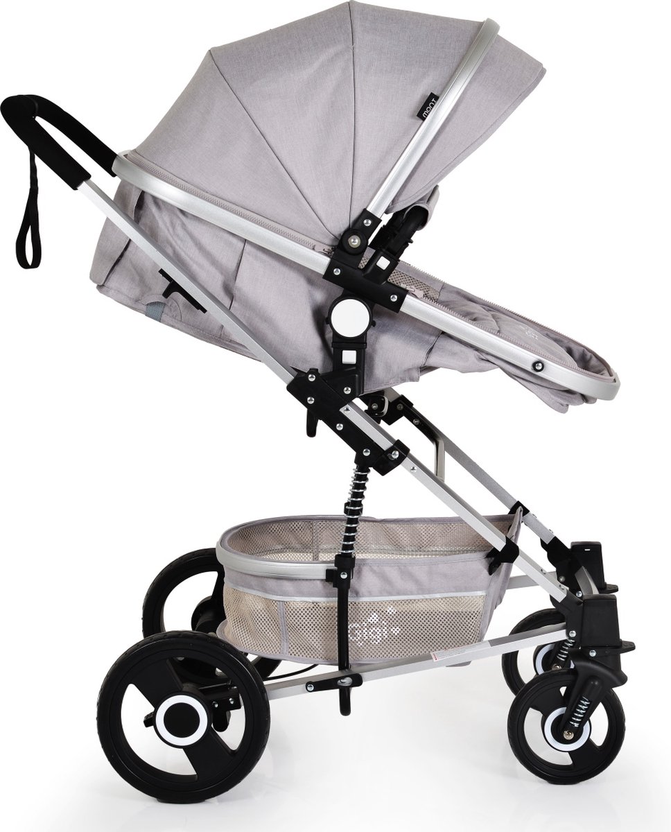 Tutek Turran Silver - Kinderwagen - Eco Leather White | bol