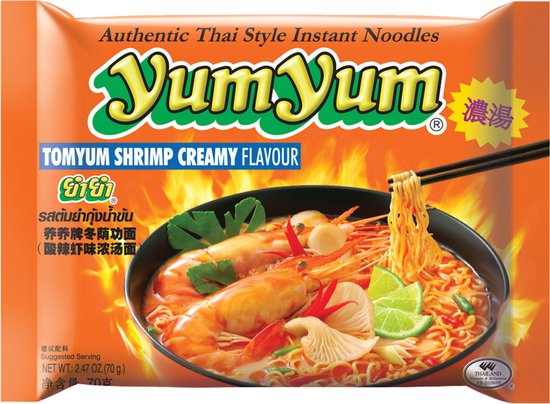 Yum Yum Instant noedels Tom Yum Garnalen - creme 70 g | bol.com