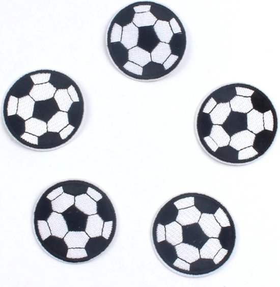 Voetbal Strijk Embleem - Set van 5 - Voetballen - Stof en strijk ...