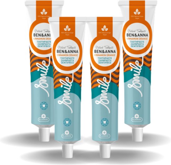 BEN&ANNA - Toothpaste Smile with Fluoride Cinnamon Orange - 75ml - 4 ...