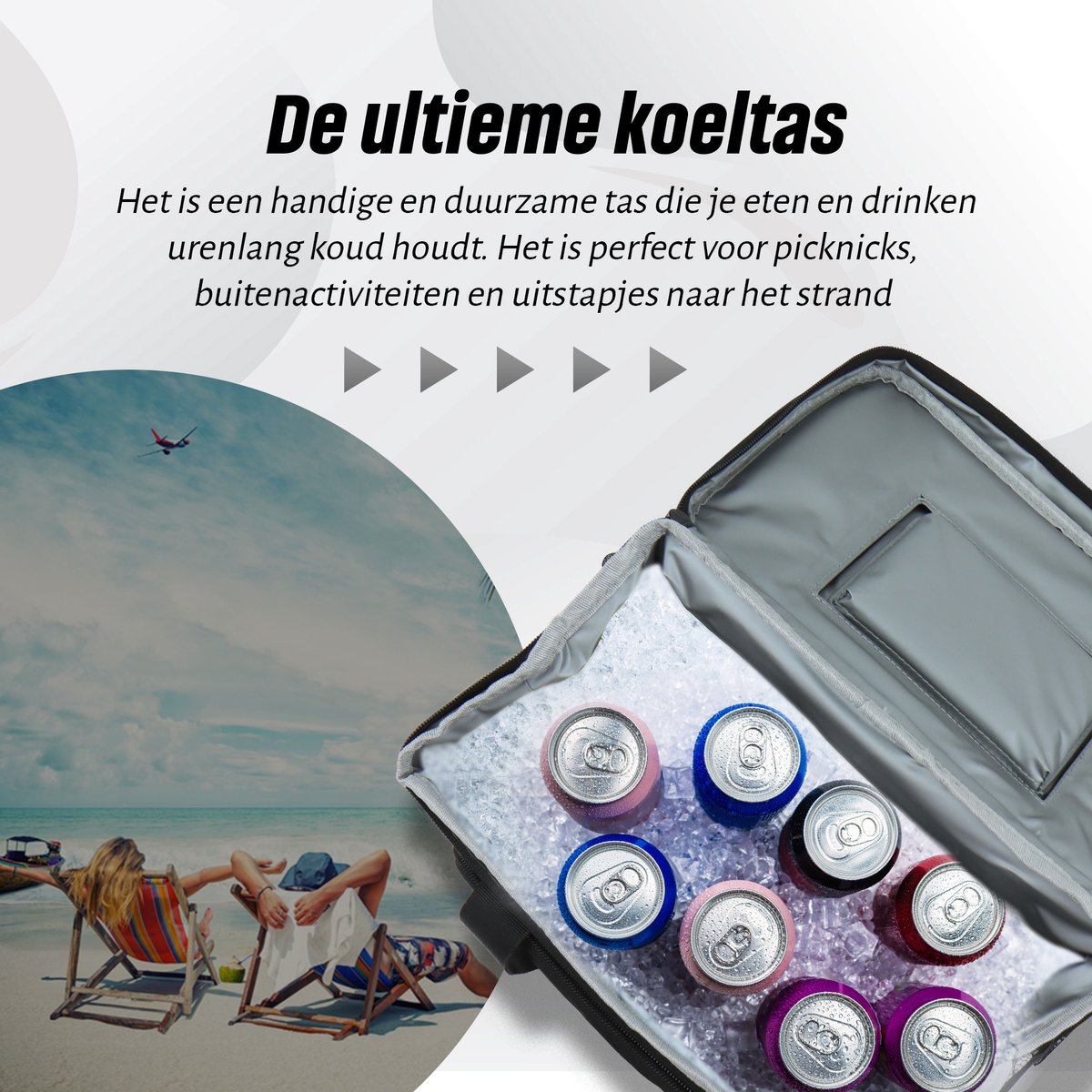 NovaQ Koeltas voor Lunch & Picknick - 4 Laags Geïsoleerd - Koeltasje ...