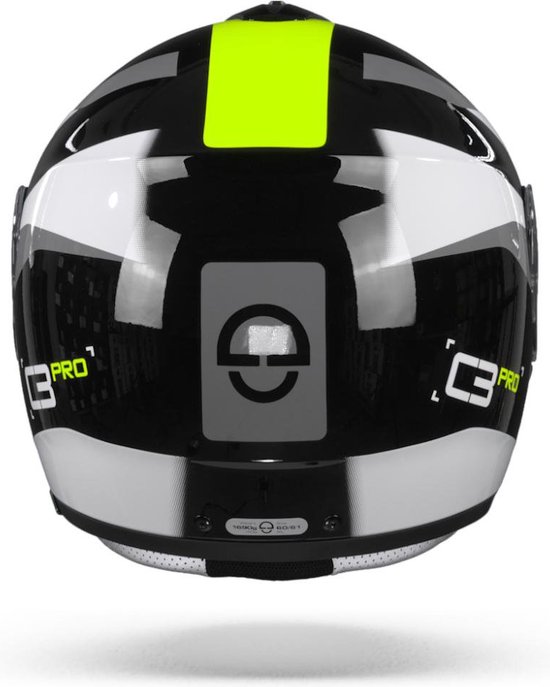 Schuberth C3 Pro Sesante - Zwart / Wit / Geel | bol