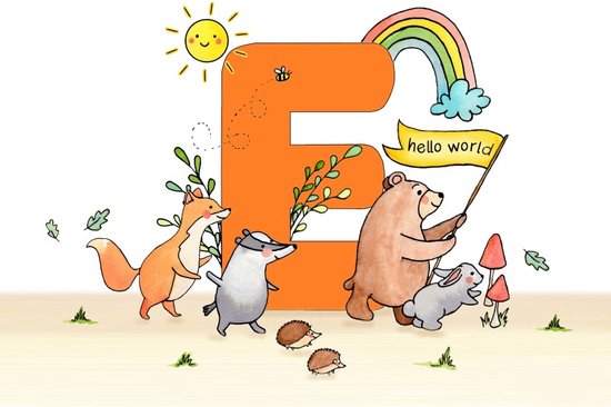 Affiche de maternité avec lettre et Hello world - Bébé - affiche ...