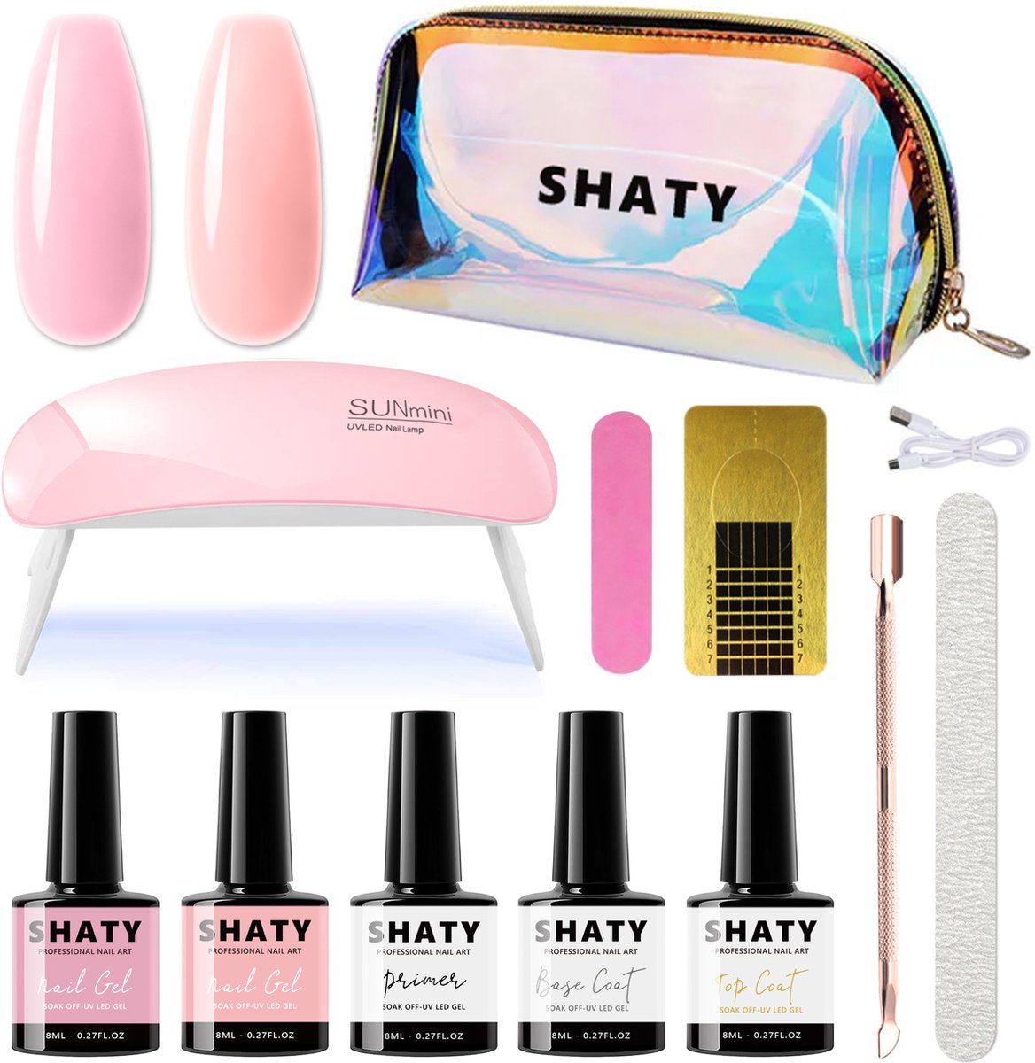 SHATY® BIAB Starter Pakket - Builder In A Bottle - BIAB Nagellak - BIAB ...