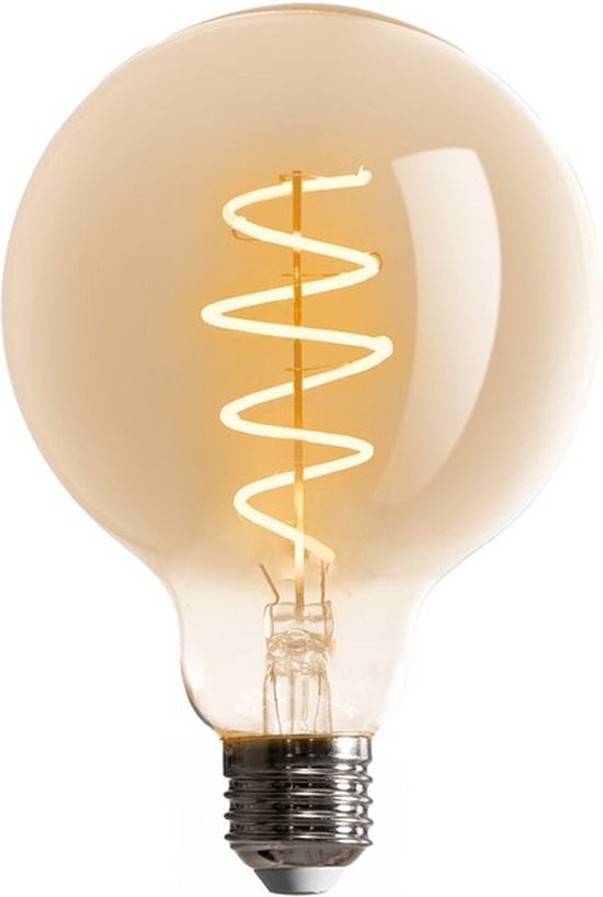 Ledmaxx LED globelamp G95 5W 120lm 1800K rookglas dimbaar | E27 | Zeer ...