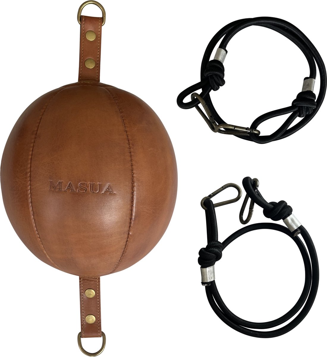 Masua Vintage double end boksbal leder | retro bokszak | 100% leer ...