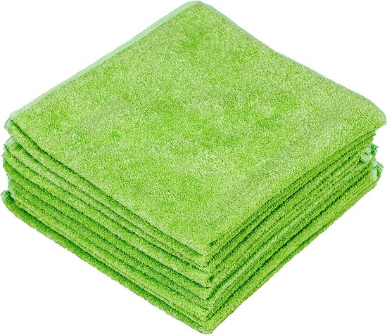 Professionele microdoek, 10 stuks, 40 x 40 cm, groen, poetsdoeken met ...