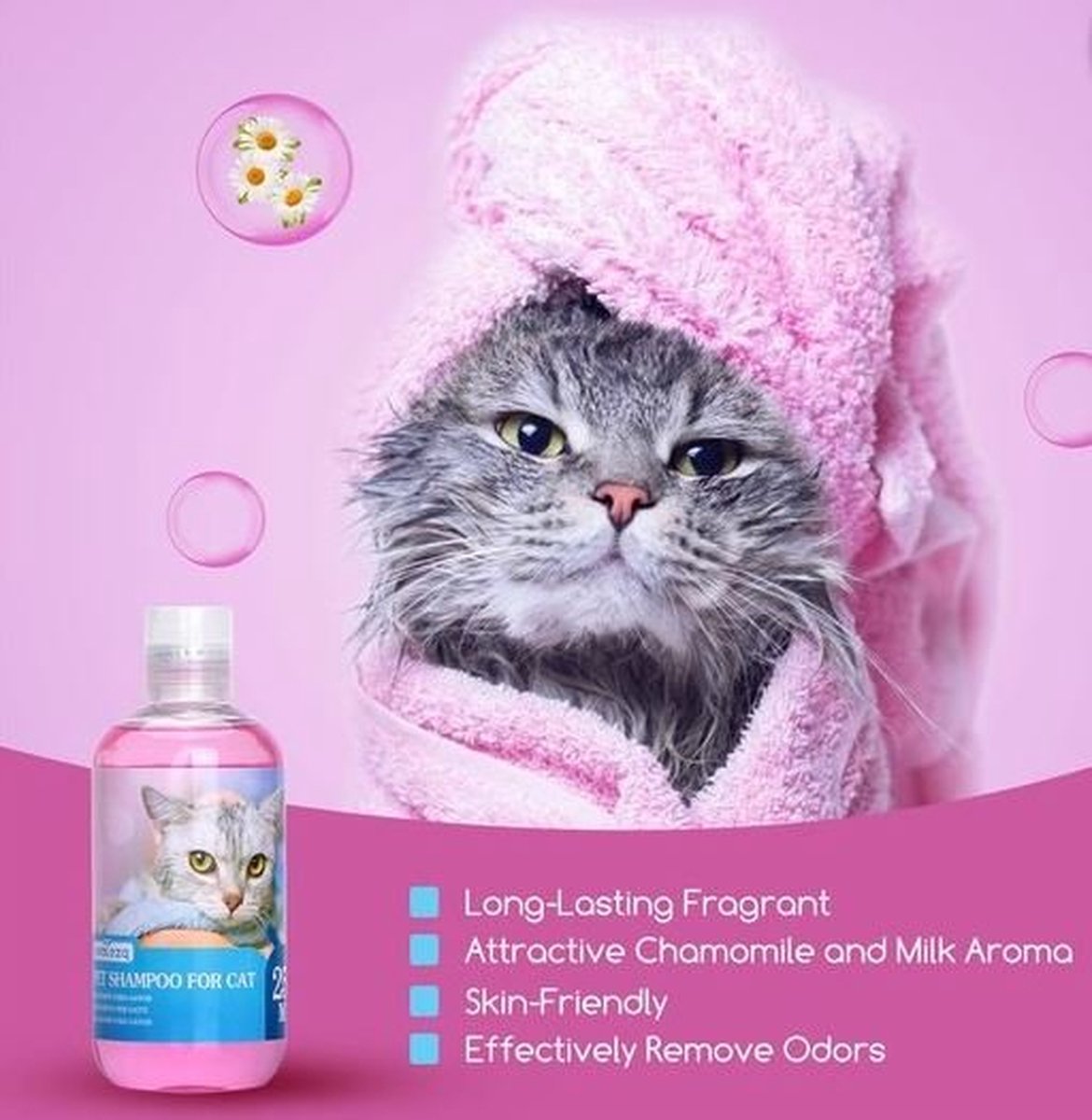 Nobleza Kattenshampoo - Shampoo kat - Kattenverzorging - 250 ML - Milde ...