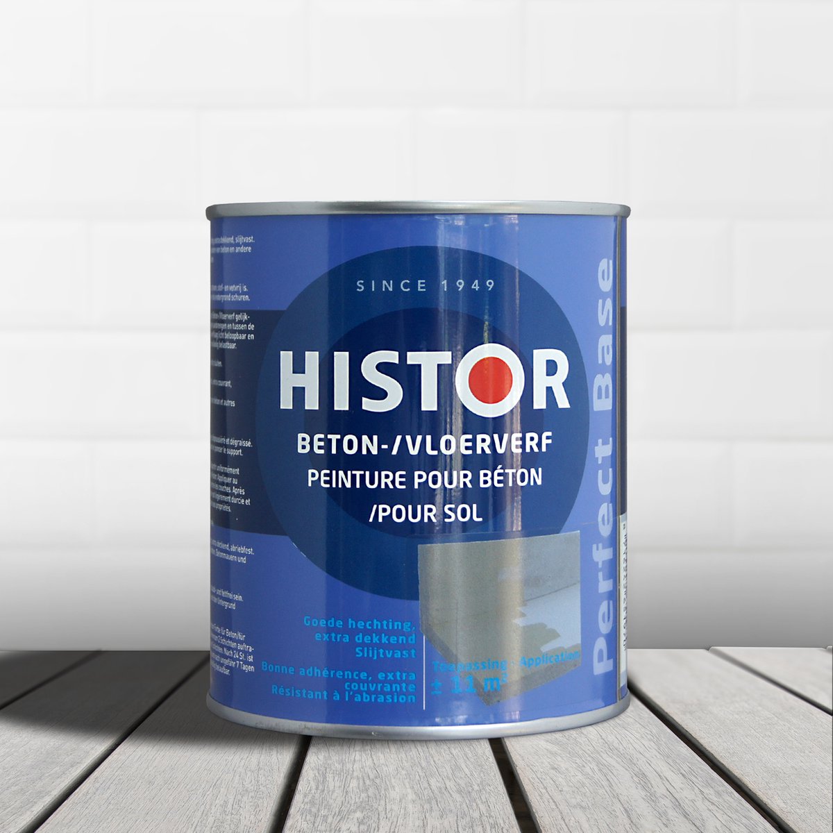 Histor Perfect Base Beton- en Vloerverf 0,75 liter - Klei | bol