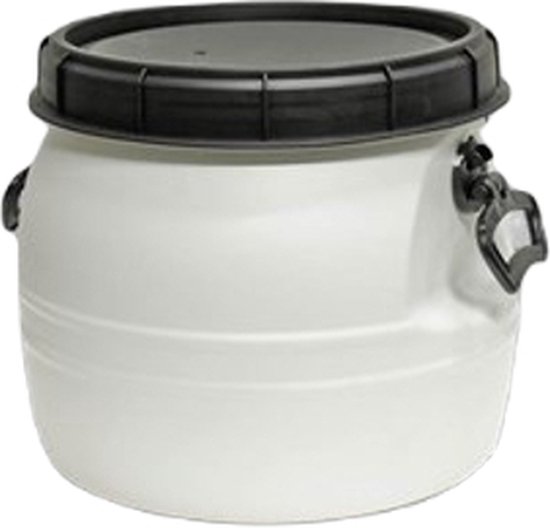 Voerton 30 liter - Wit - Waterkluis - Schroefdeksel - Luchtdicht ...