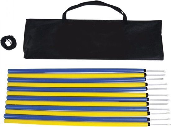 Agility Slalom set 6 delig voor de hond - 100 cm hoog - agility set ...