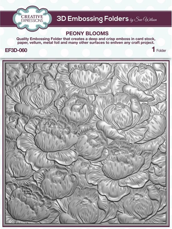 Creative Expressions Embossing Folder 3D Peony Blooms | bol.com