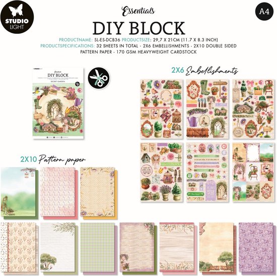 Studio Light Essentials DIY Block Secret Garden | bol