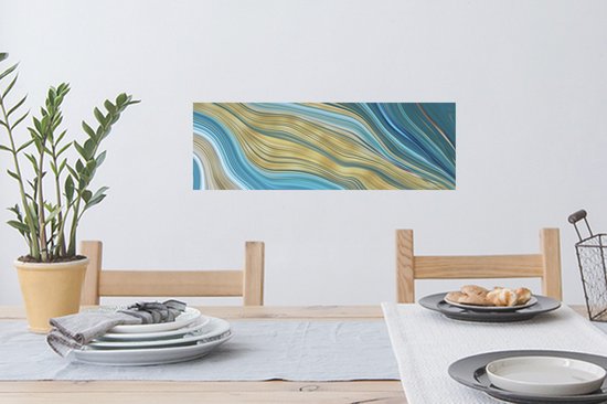 Muurstickers - Sticker Folie - Marmer - Golven - Goud - Patronen ...