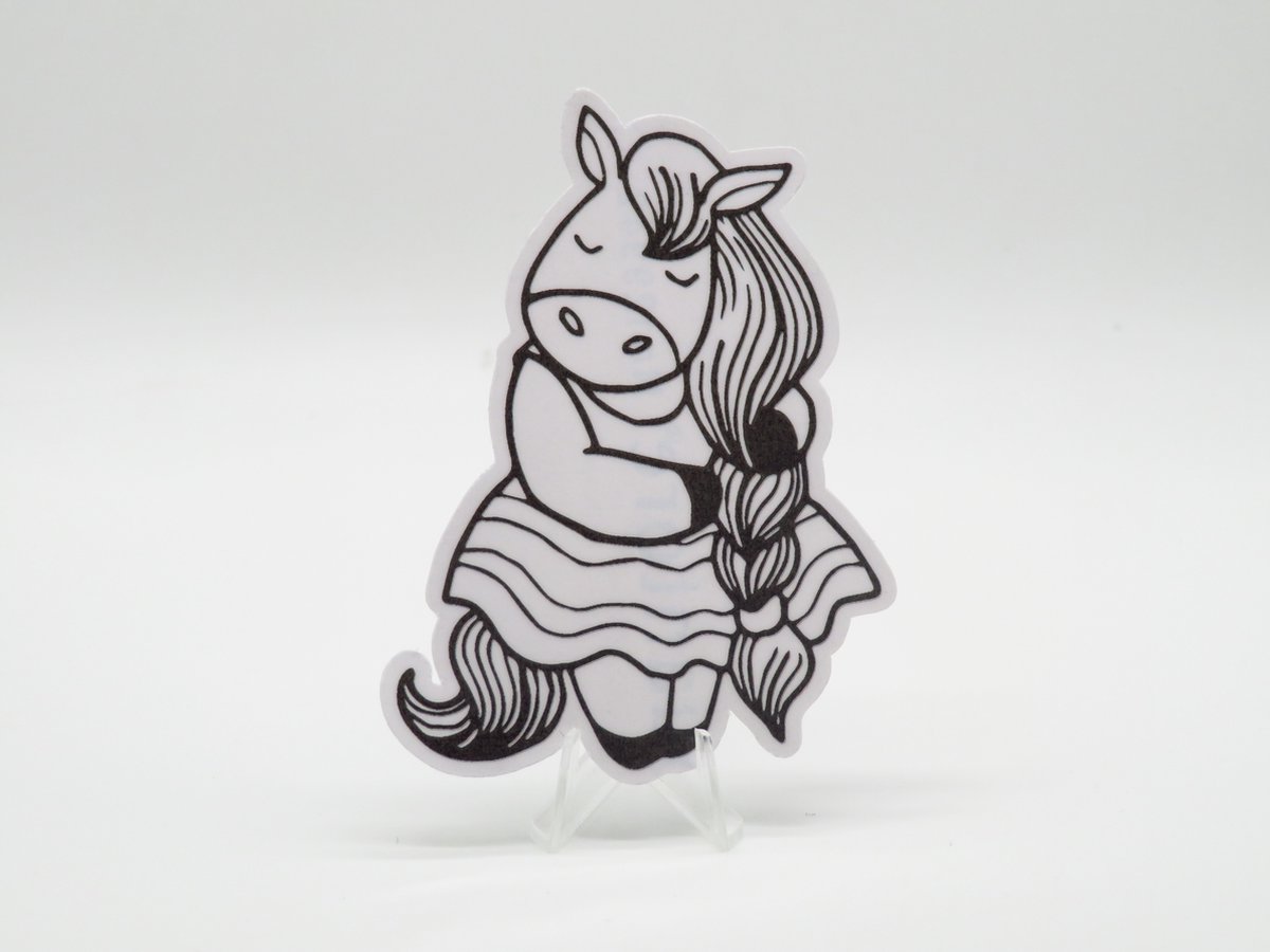 Mooi Paarden Meisje Sticker - Dieren in het Dagelijks Leven - Schattige ...