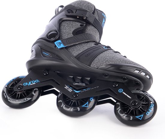 Tempish - Ayroo 3x90 - Skeelers - Volwassenen - Zwart - Blauw - 42 | bol