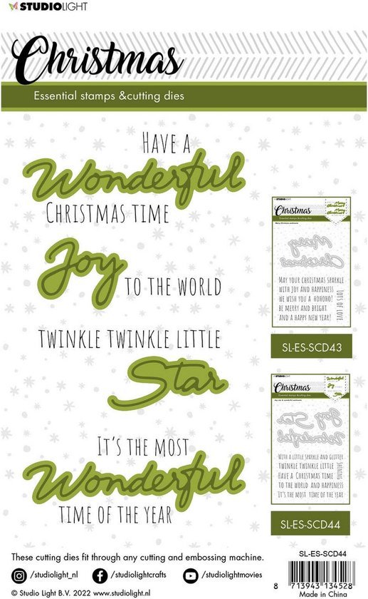 Studio Light Essentials Stamp & Cutting Die Christmas Wonderfull ...