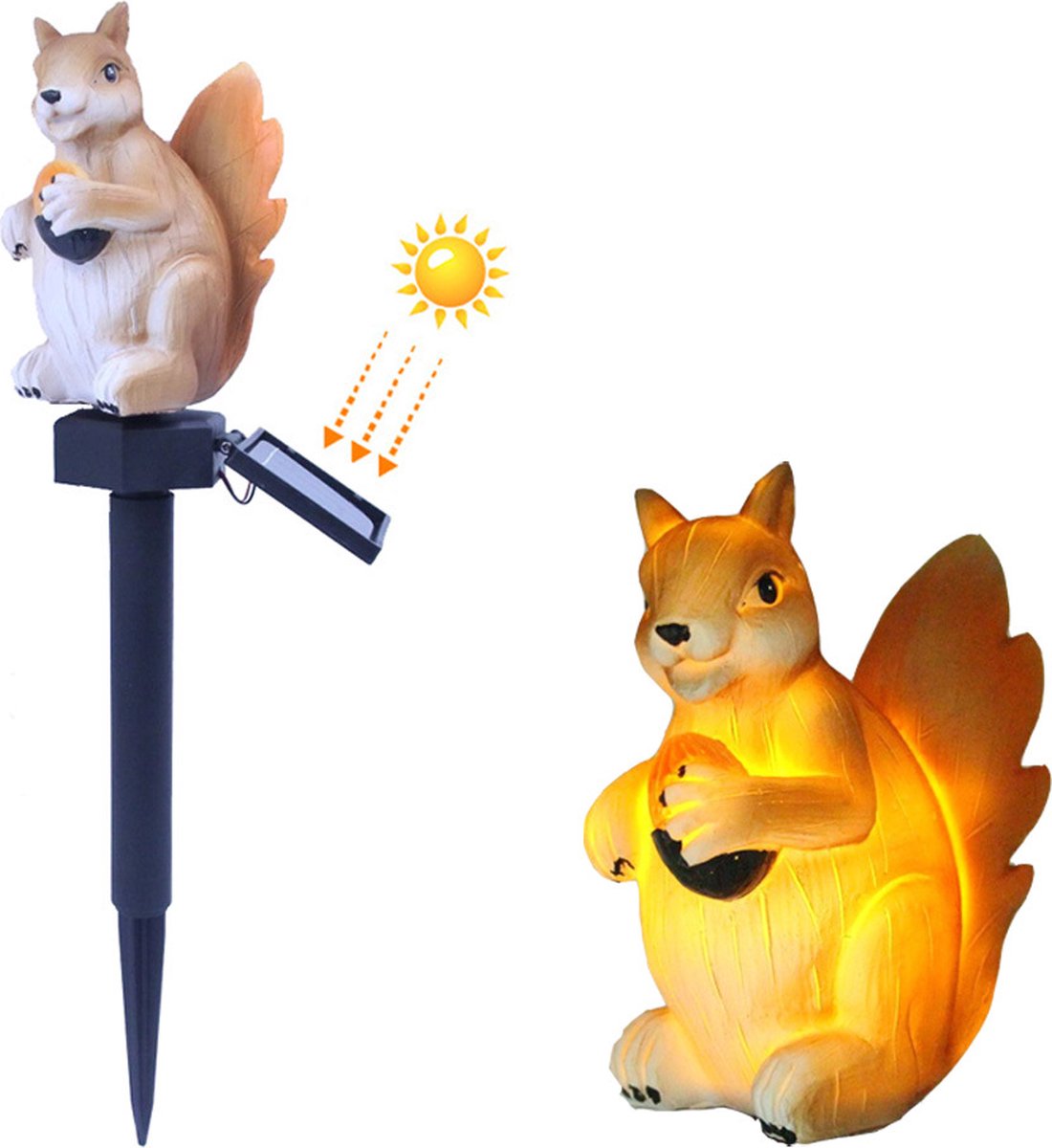 Solar Tuinlamp Eekhoorn • Tuinlamp • Tuinfakkel • Solar Tuinverlichting ...