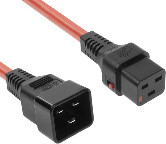 ACT Netsnoer C19 IEC Lock - C20 rood 3 m, PC1403 Ak5204 | bol