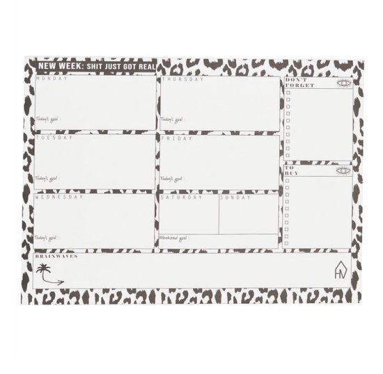 Weekplanner A4 - Productiviteit - Week Planner - Agenda - Werkplanner ...