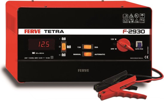Ferve - Acculader 12 - 24 V 105 - 360 Ah ook voor GEL - AGM | bol