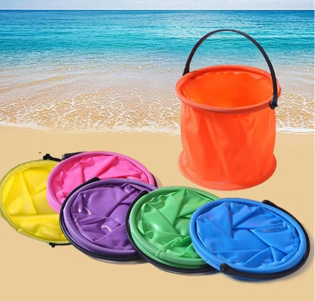 Strand Emmer Roze - Strand Emmertjes - Opvouwbare Strand Emmer - Strand ...