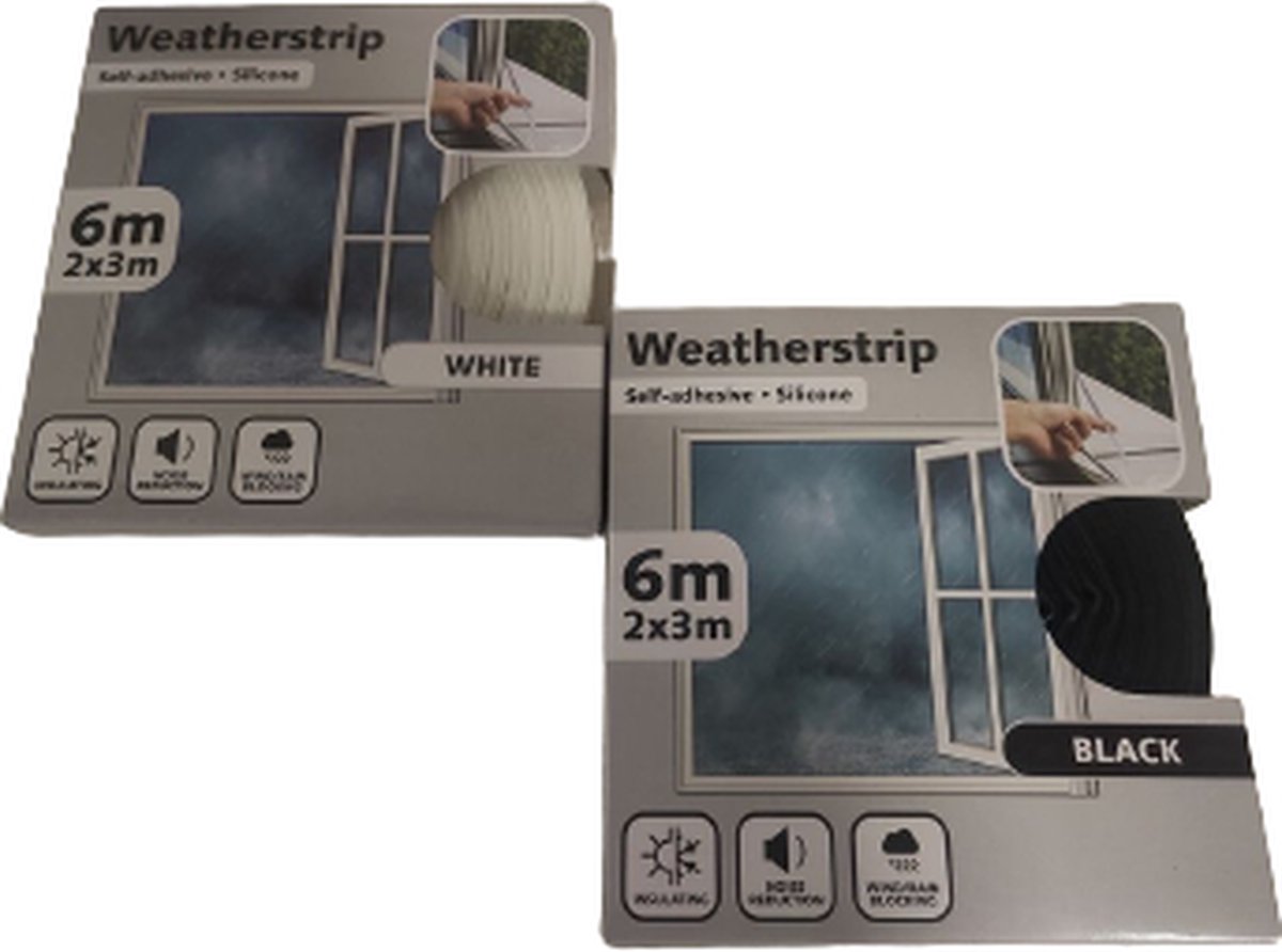 Simple Fix Tochtstrip - Zwart - 6m (2x3) - Tochtstrips voor Deuren ...