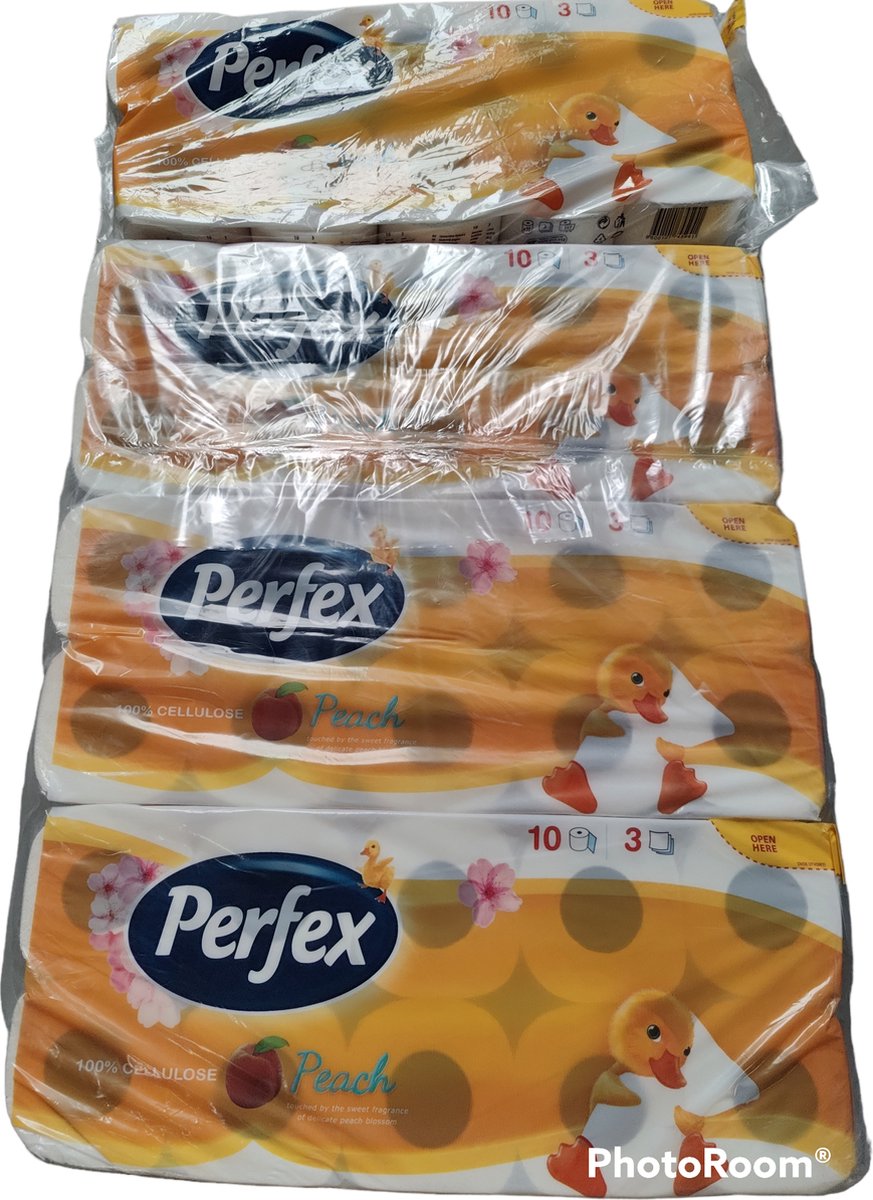 VOORDEELPAK Perfex toiletpapier 10 rollen x PAKKEN 64 ROLLEN 3 lagen ...