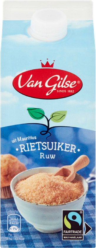Van Gilse Easypack Fairtrade Ruwe rietsuiker 8 x 500 gram | bol