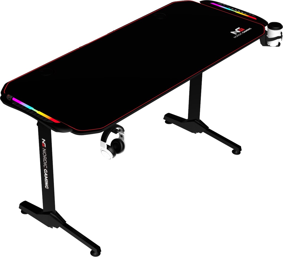Nordic Gaming Victory V2 RGB gaming desk 140x60cm | bol.com