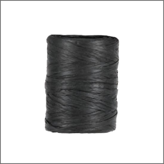 Luxe Cadeaulint - Raffia Lint - Paper Lint - Zwart - 100 meter - 5mm ...