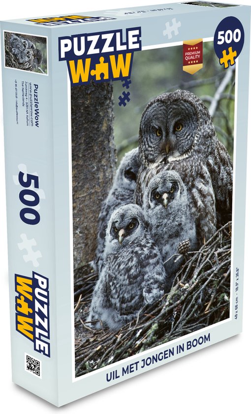 Puzzel Uil met jongen in boom - Legpuzzel - Puzzel 500 stukjes | bol