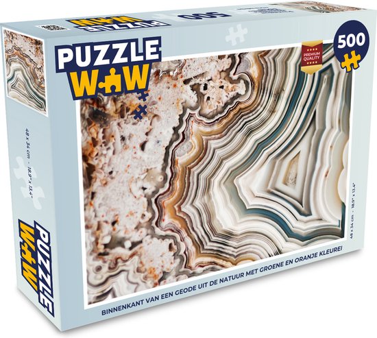 Puzzel Edelsteen - Marmer print - Natuur - Abstract - Legpuzzel ...