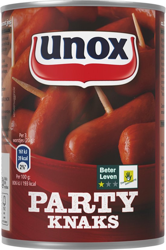 Unox Party Knaks 3 x 400 g | bol