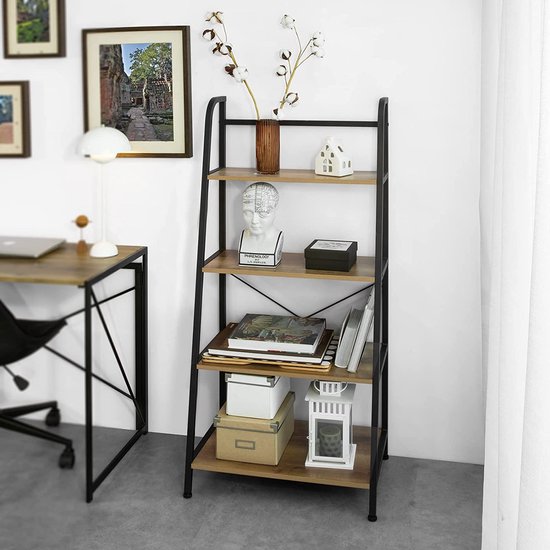 Rootz 4 Tiers Ladder Plank Boekenkast Boekenplank Opslag Display Rekken ...