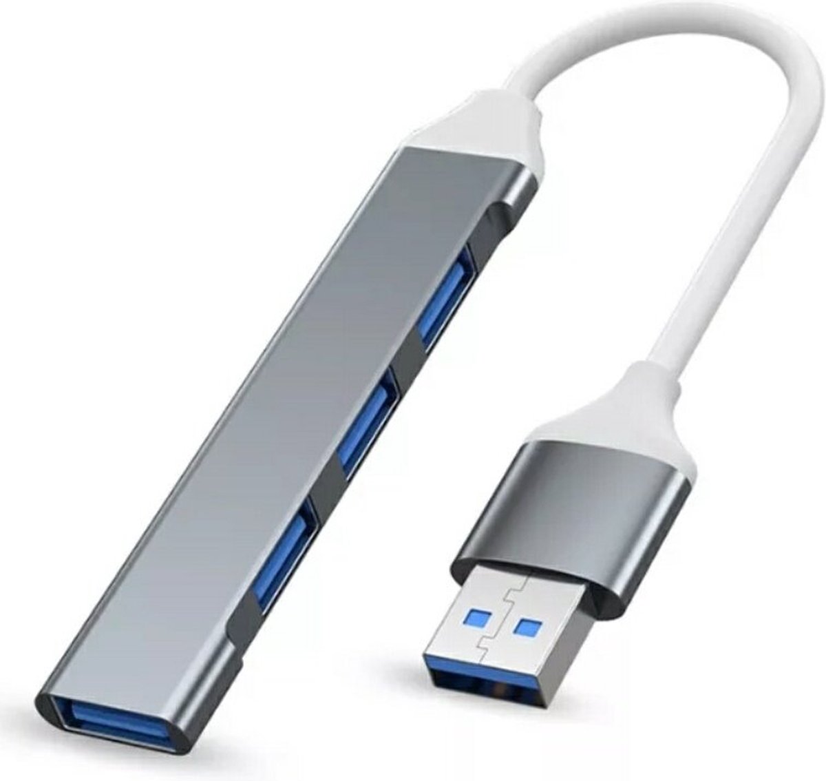 USB 3.0 - USB Splitter - 4 Extra USB Poorten - USB Adapter - USB HUB - Grijs | bol.com