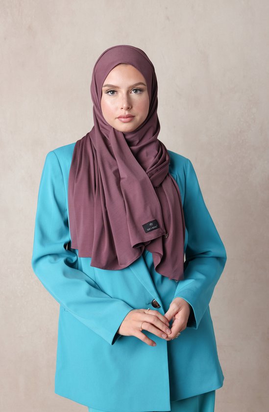 Premium jersey hoofddoek soft blackberry | bol.com