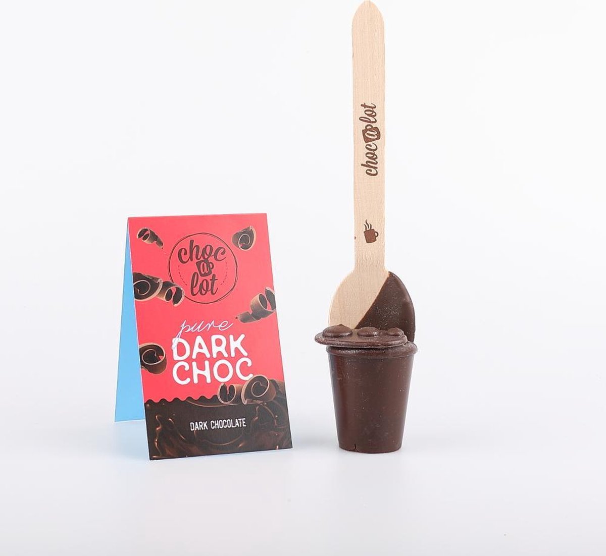 Choc a Lot Pure Dark Choc - Chocolade spoon - 3 stuks | bol