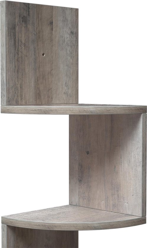Hoekkast deluxe - Hoekmeubel - Wandrek - Boekenkast en decoratie - 5 ...