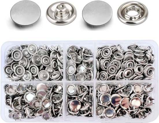 Jersey drukknopen metaal, set van 120 drukknopen, naaitoebehoren ...