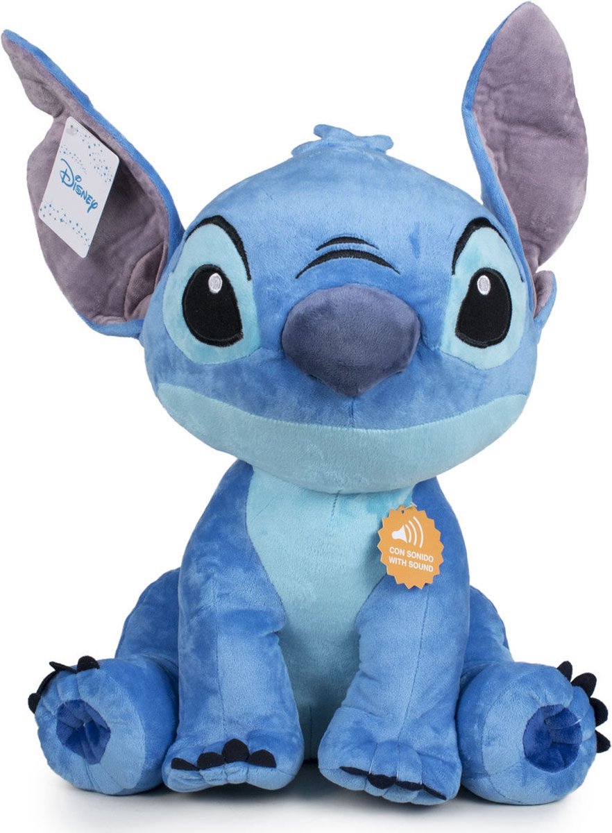 Stitch - Disney Lilo & Stitch Pluche Knuffel (Blauw) + Geluid XL 60 cm ...