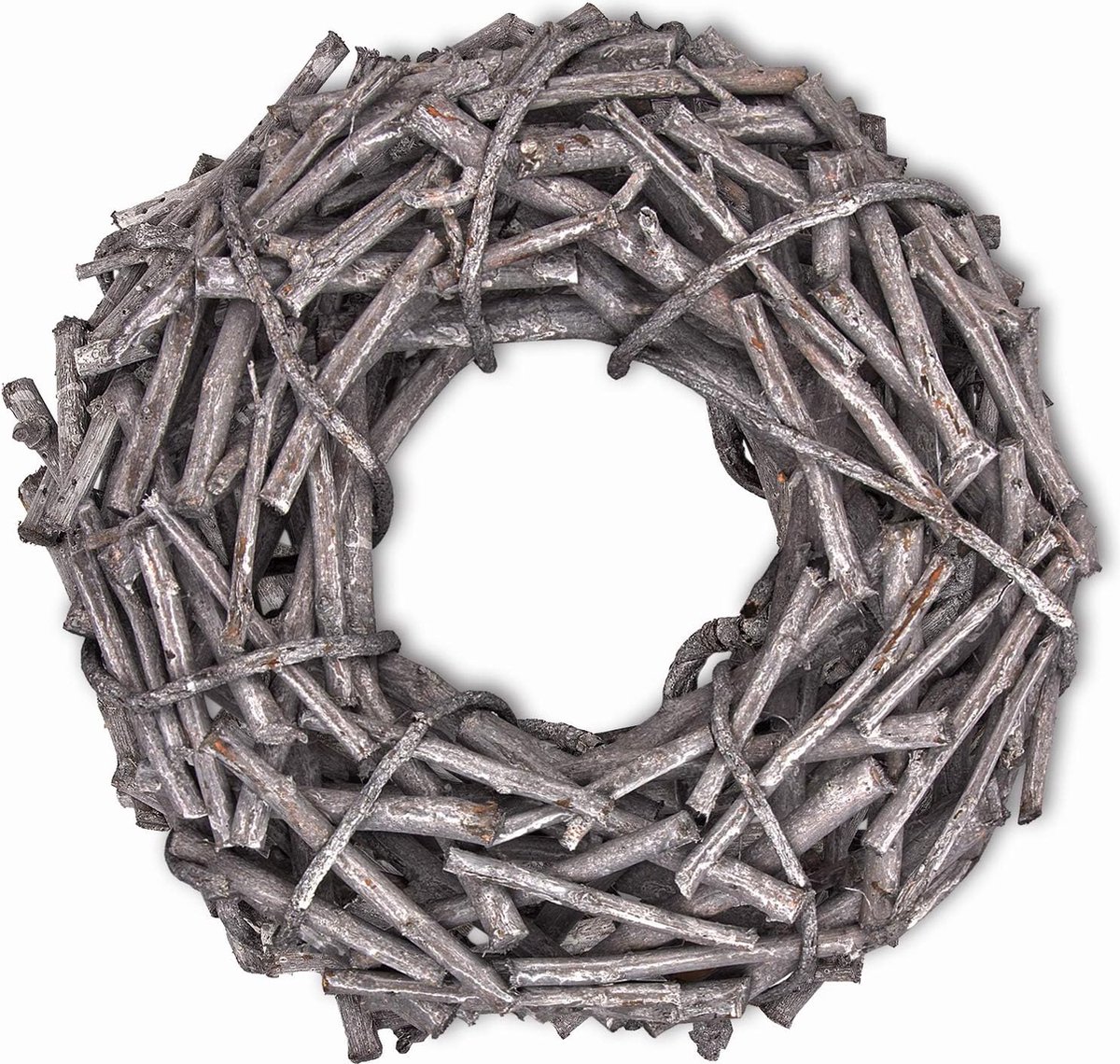 Houten krans grijs omwikkeld 50cm houten krans sierkrans decoratieve ...