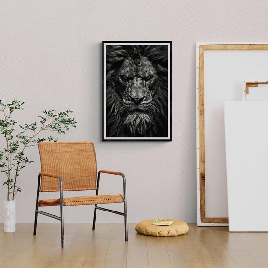 Leeuw poster | Poster leeuw | Zwart wit poster | natuur poster ...