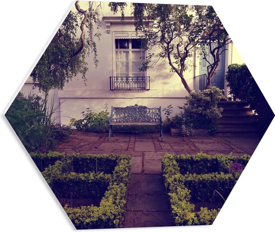 PVC Schuimplaat Hexagon - Huis - Tuin - Bomen - Bloemen - Planten ...