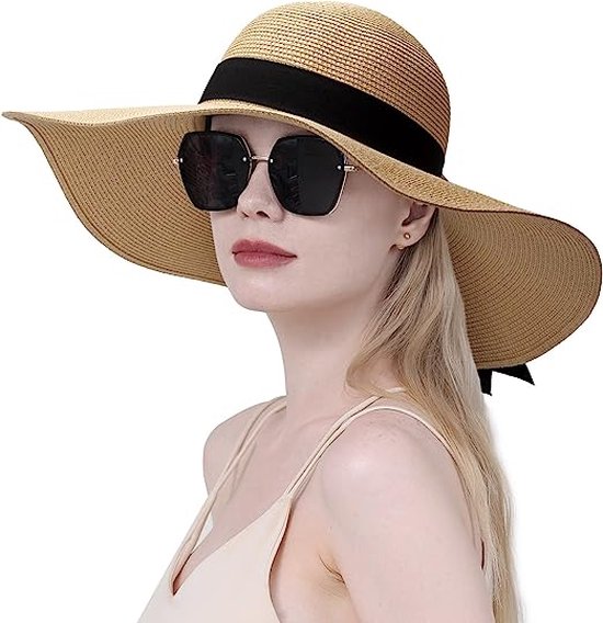 Zonnehoed Dames - Zomerhoed - Strohoed UV - Strandhoed - Hoed voor ...