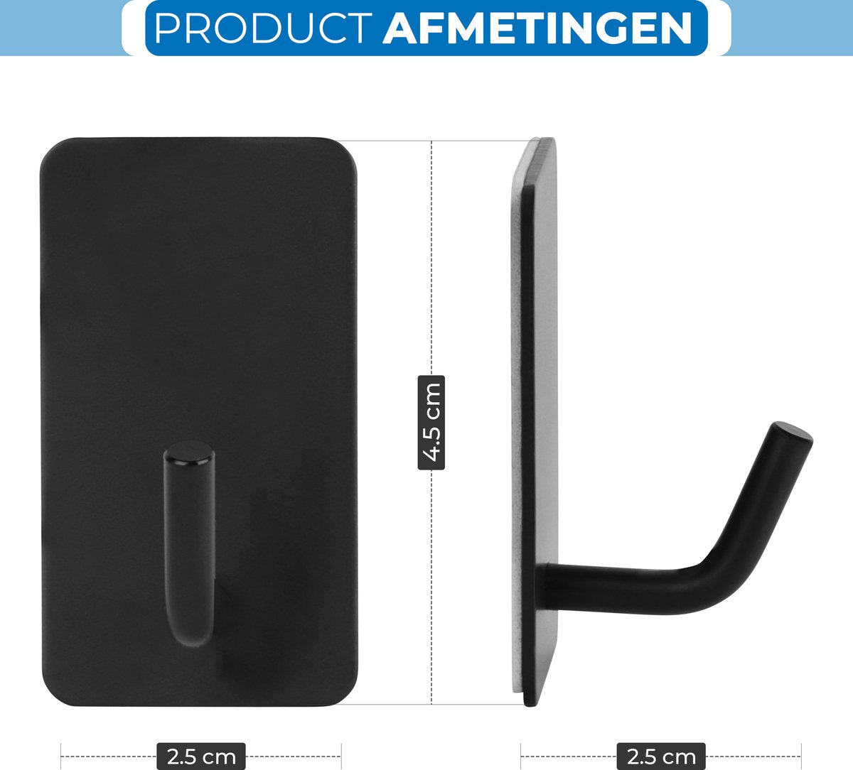 Vannons - Handdoekhaakjes - Haakjes Zelfklevend - Ophanghaken Set van 4 ...