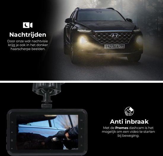 Dual Dashcam voor Auto - Dashcam Voor En Achter - Full HD ...