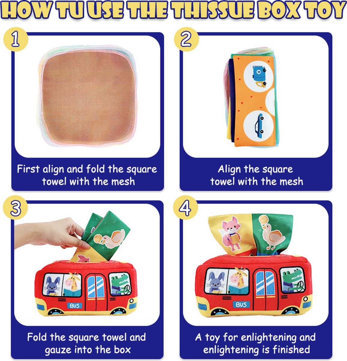 Magic Tissue Box - Baby Speelgoed - Dreumes Speelgoed - Cijfers ...