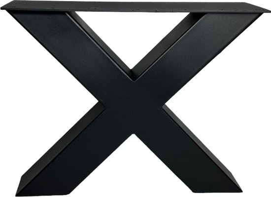 Maison DAM Industriële salontafelpoot X - Zwart stalen poten - 39cm ...